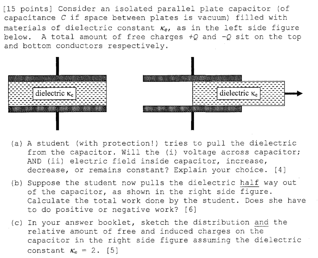 Solved [15 points] Consider an isolated parallel plate | Chegg.com