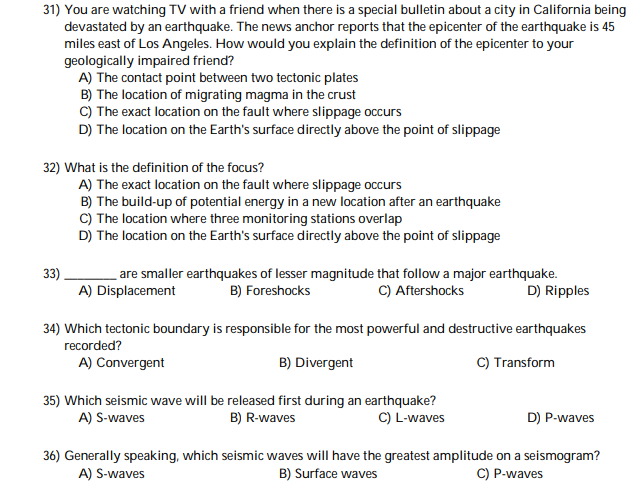 Solved 31) You are watching TV with a friend when there is a | Chegg.com