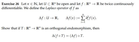 Solved Exercise 26 Let n e N, let U CR" be open and let f | Chegg.com