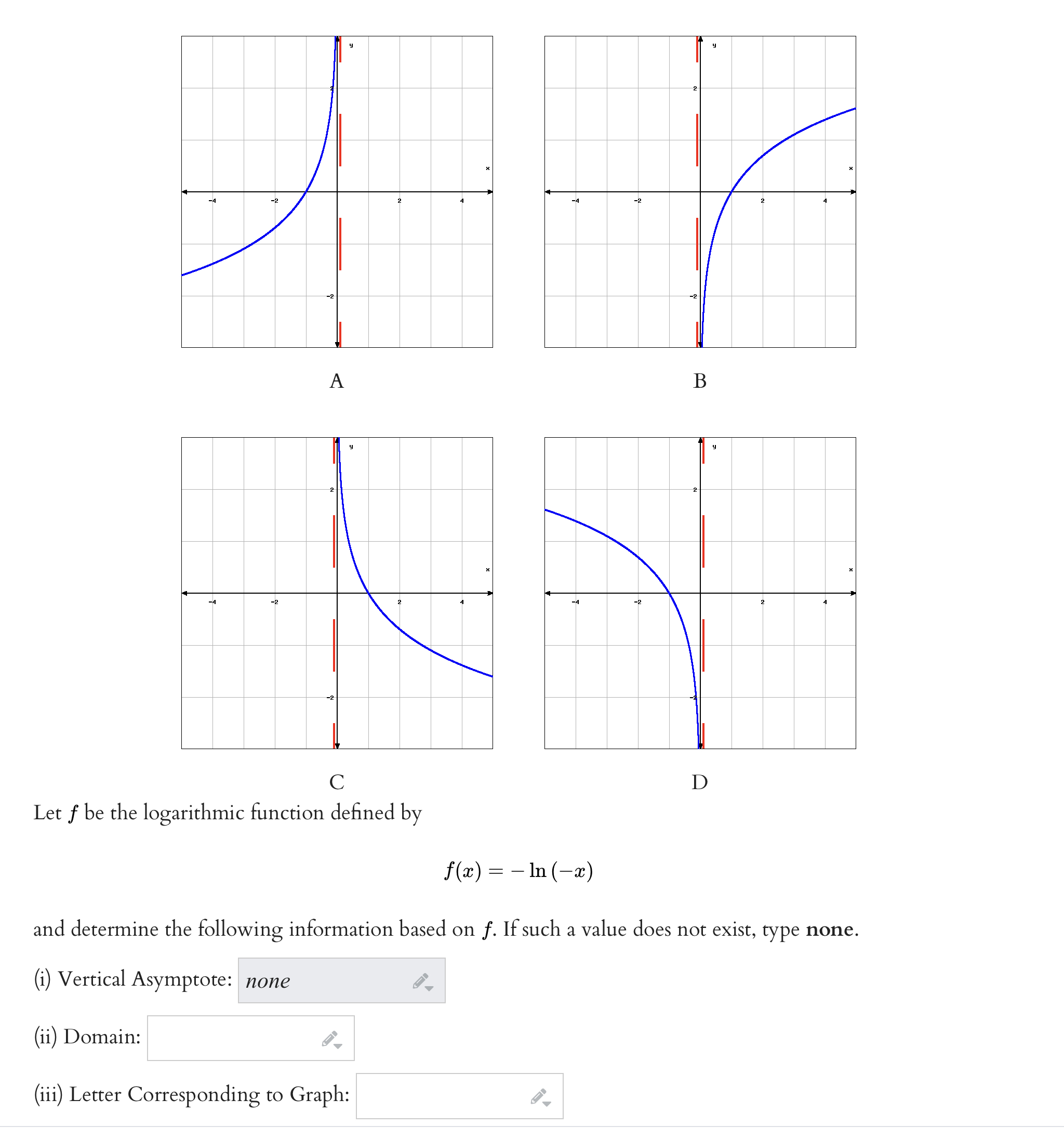 Solved Let f ﻿be the logarithmic function defined | Chegg.com