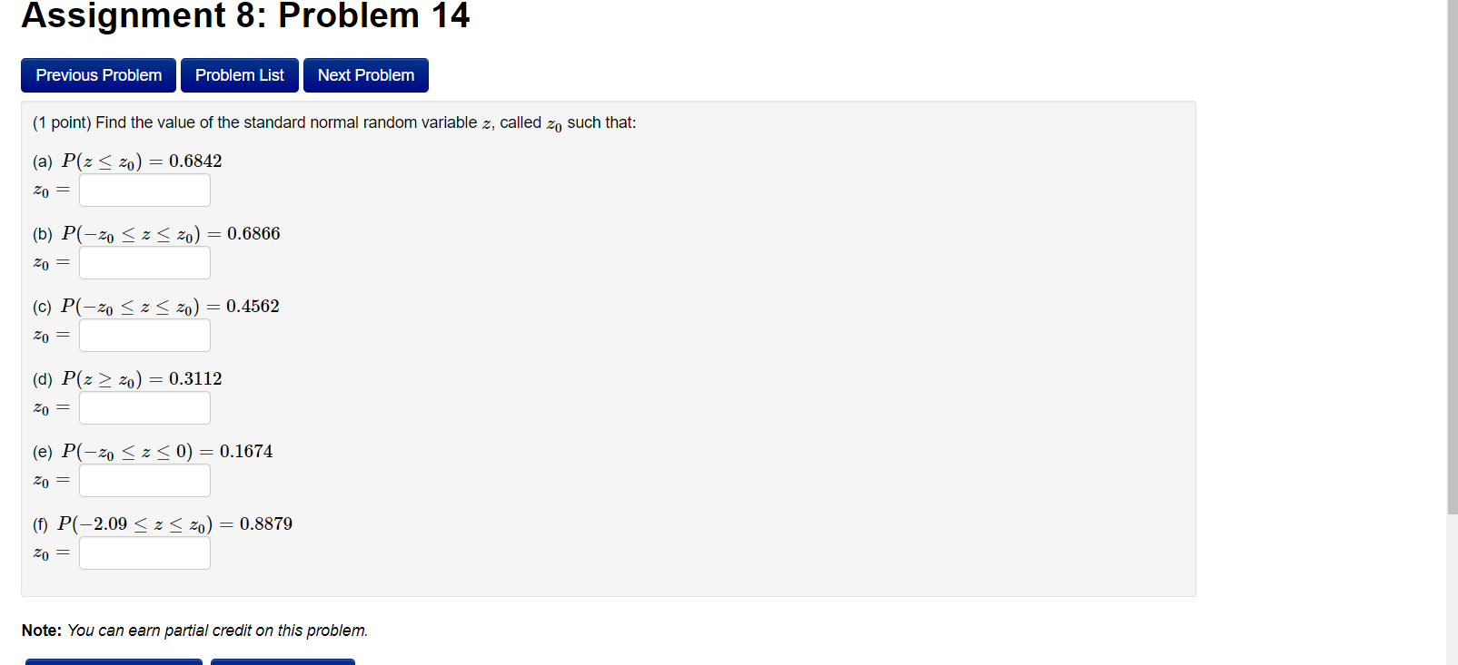 Solved Assignment 8: Problem 14 Previous Problem Problem | Chegg.com