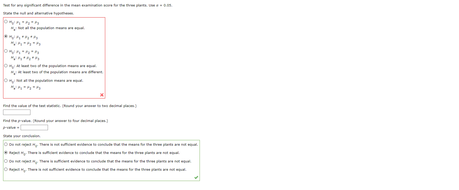 Solved Test for any significant difference in the mean | Chegg.com