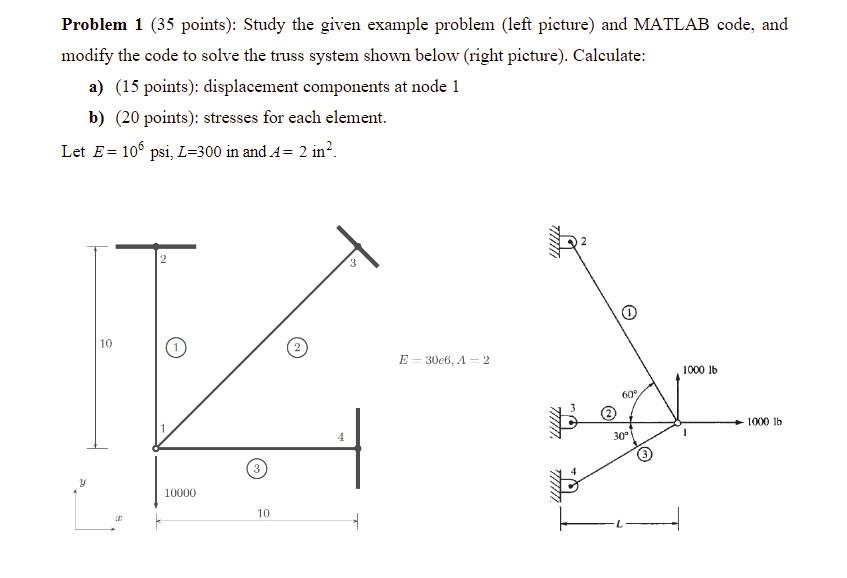 Problem 1 (35 points): Study the given example | Chegg.com