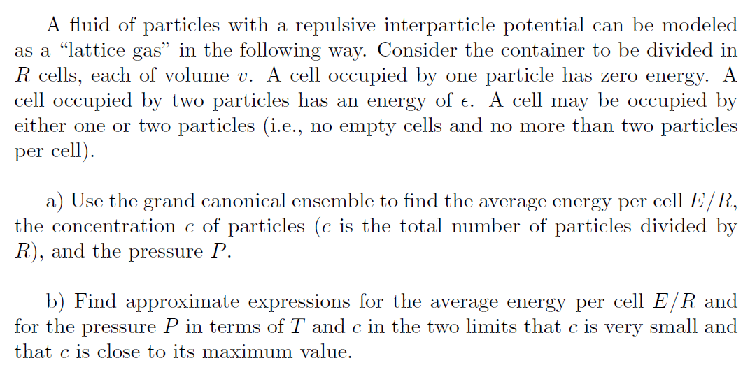 Solved A fluid of particles with a repulsive interparticle | Chegg.com