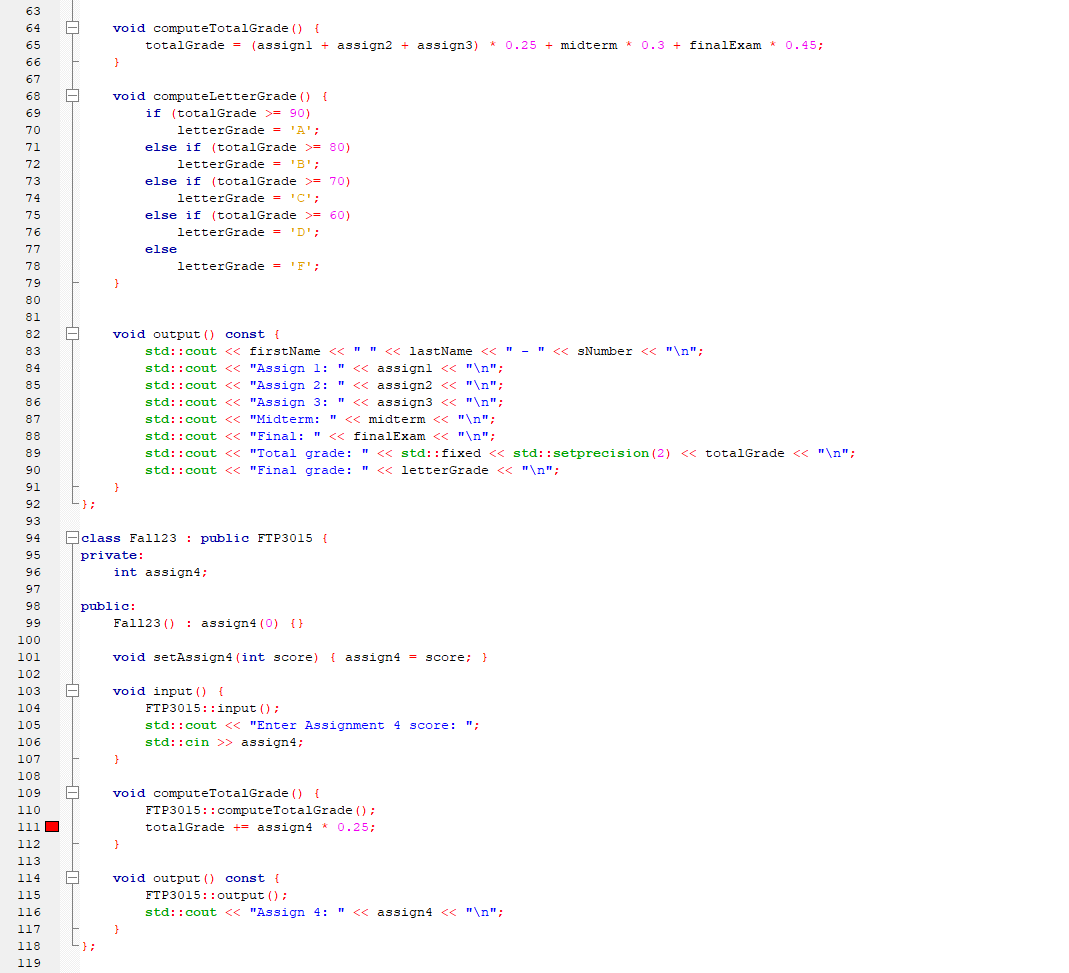Solved It says there are 4 errors in my code, what exactly | Chegg.com