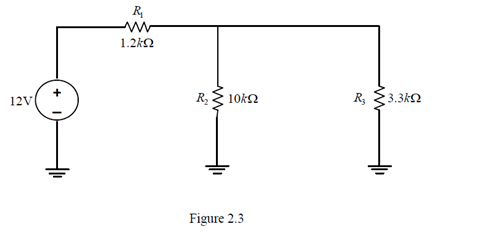 Solved R 1.2kΩ 12V R, ξ 10kΩ R, 3.3Ω Figure 2.3 | Chegg.com