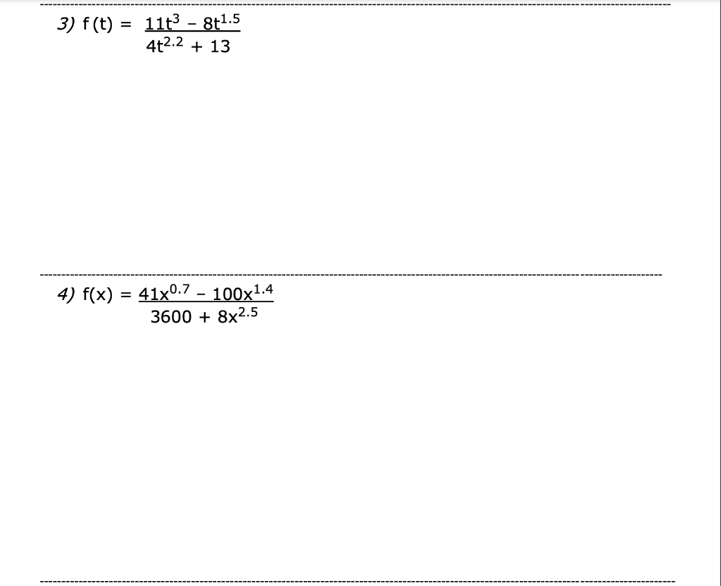 Solved Find the derivate of each expression. Use correct | Chegg.com