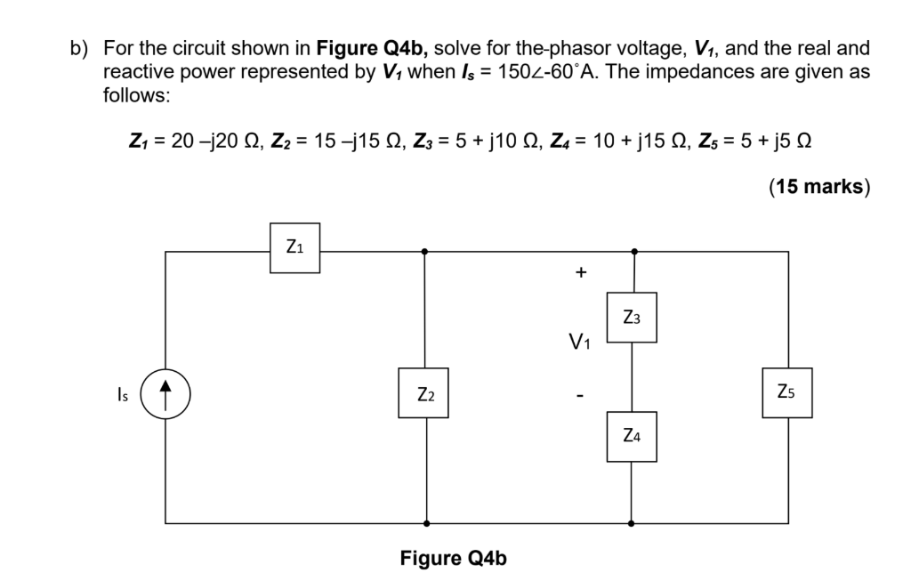 Solved b) For the circuit shown in Figure Q4b, solve for | Chegg.com