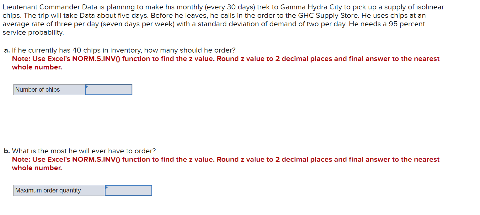 Solved Lieutenant Commander Data is planning to make his | Chegg.com