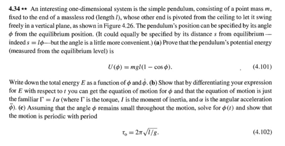 Solved 4.34⋆⋆ An interesting one-dimensional system is the | Chegg.com