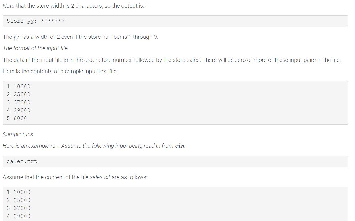 Solved C++ requirements • The store number must be of type | Chegg.com