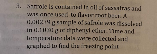 3. Safrole is contained in oil of sassafras and was | Chegg.com