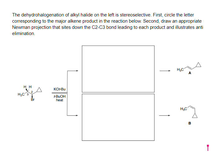 Solved The dehydrohalogenation of alkyl halide on the left | Chegg.com