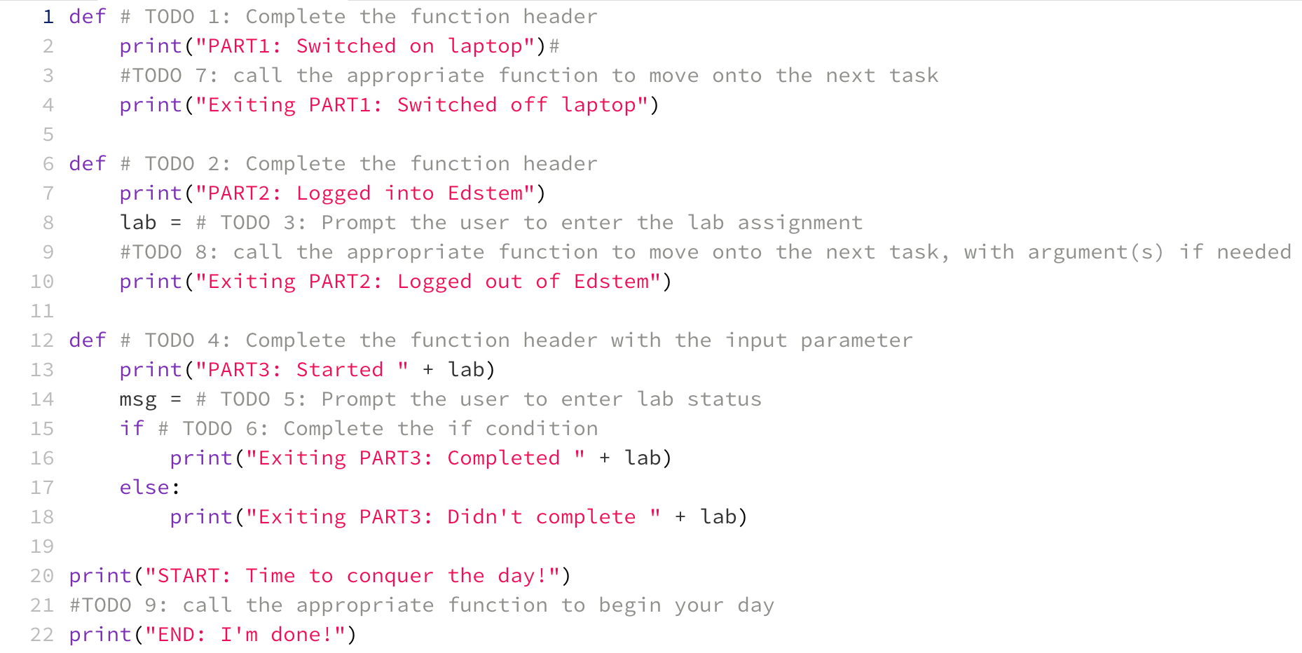 Solved It's time to plan your day at the lab. You will be | Chegg.com