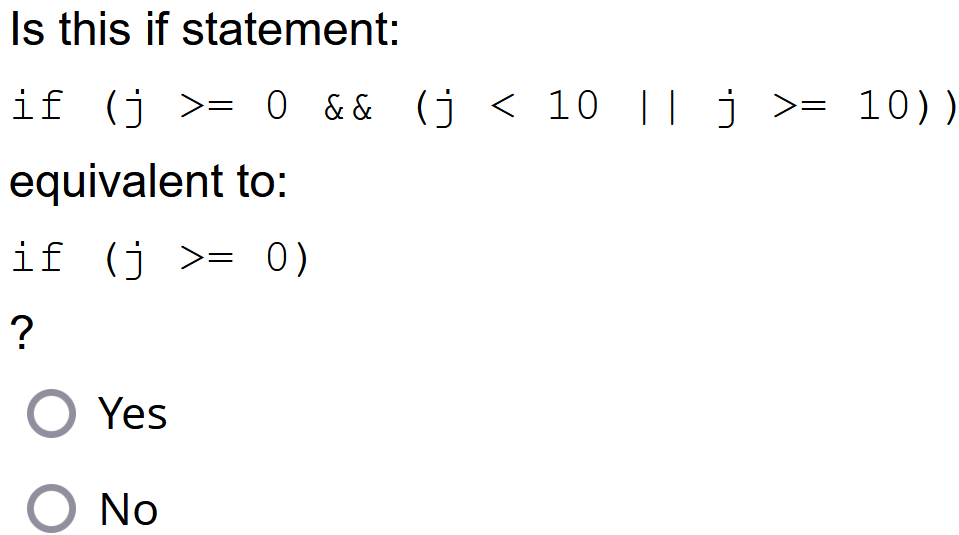 Solved Is this if statement: if (j >= 0 && (j = | Chegg.com
