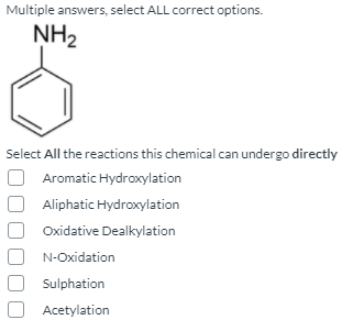 Solved Multiple answers, select ALL correct options. NH2 | Chegg.com