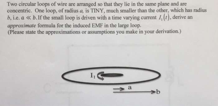 Solved Two circular loops of wire are arranged so that they | Chegg.com