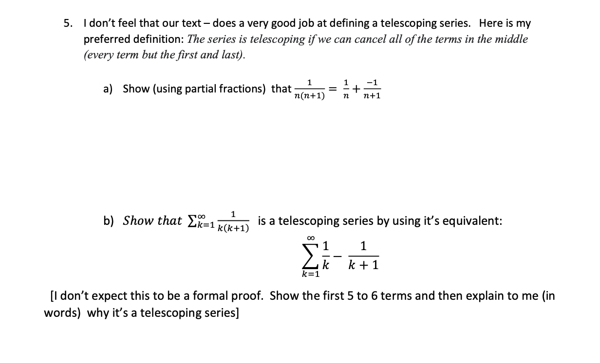 Solved 5. I don't feel that our text - does a very good job | Chegg.com