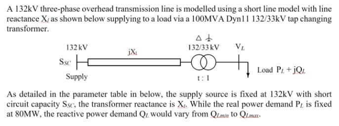 Solved VE A 132kV three-phase overhead transmission line is | Chegg.com