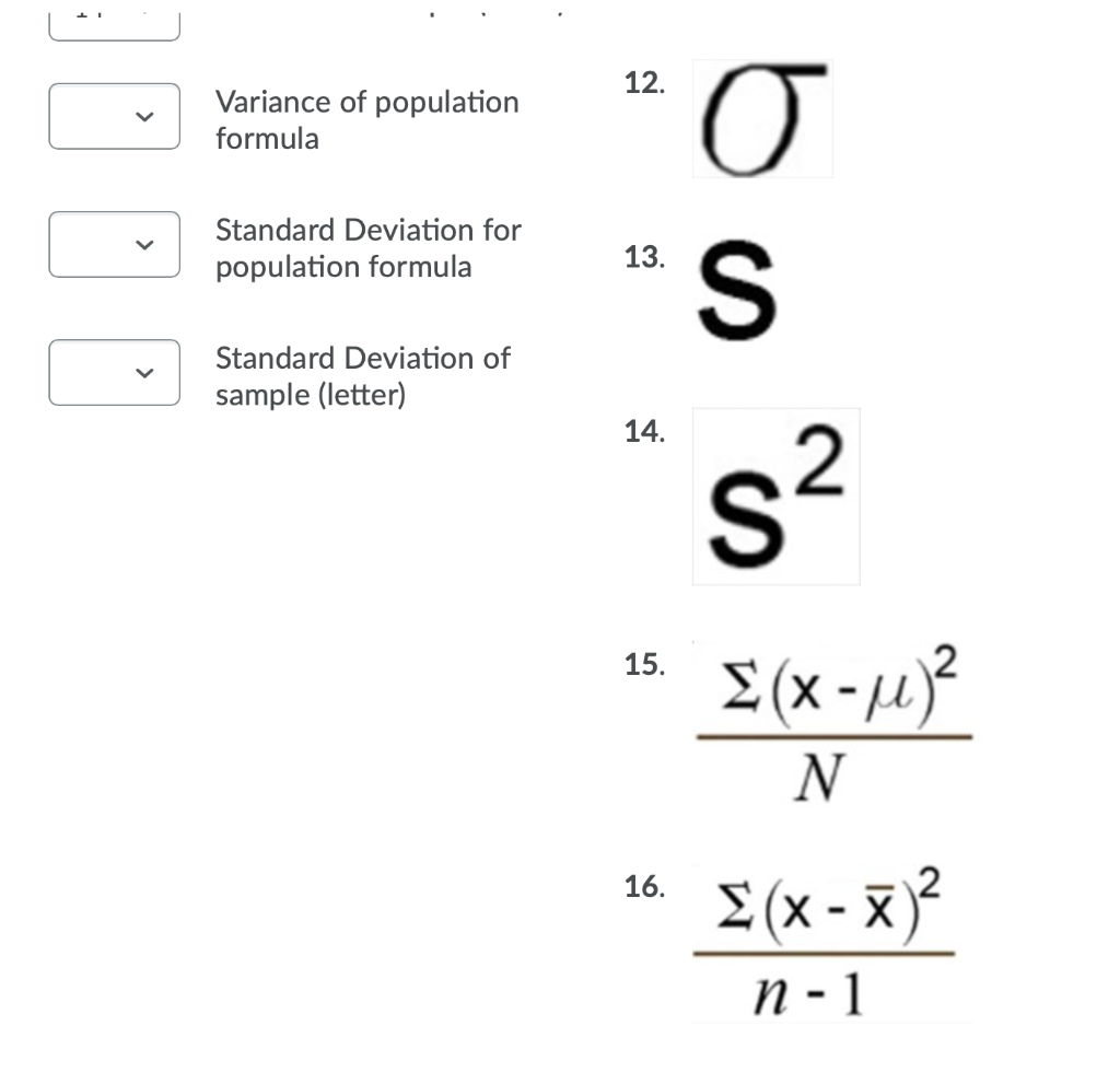 Solved 2. П M (X-X) 3. 4. 11 Variance of population (letter) | Chegg.com