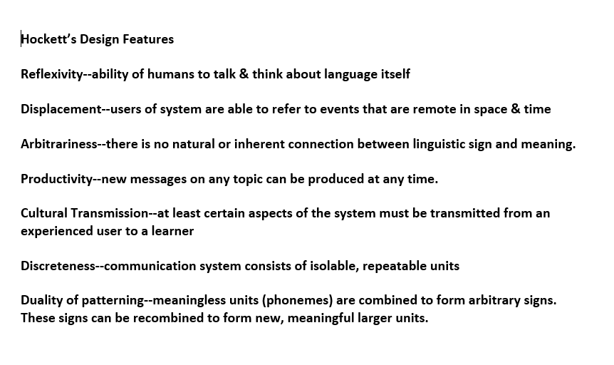 Solved I want to be able to define the features listed in | Chegg.com