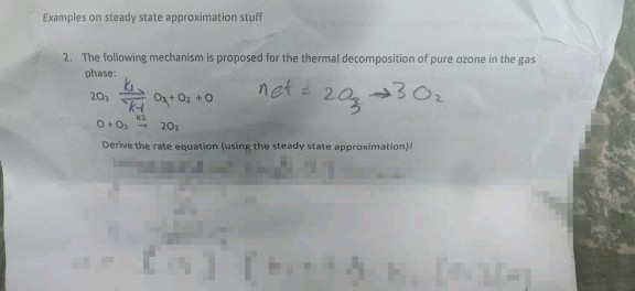 Solved Examples on steady state approximation stuff The | Chegg.com