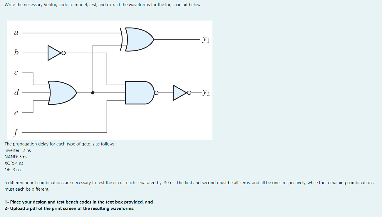 Solved Write The Necessary Verilog Code To Model Test And