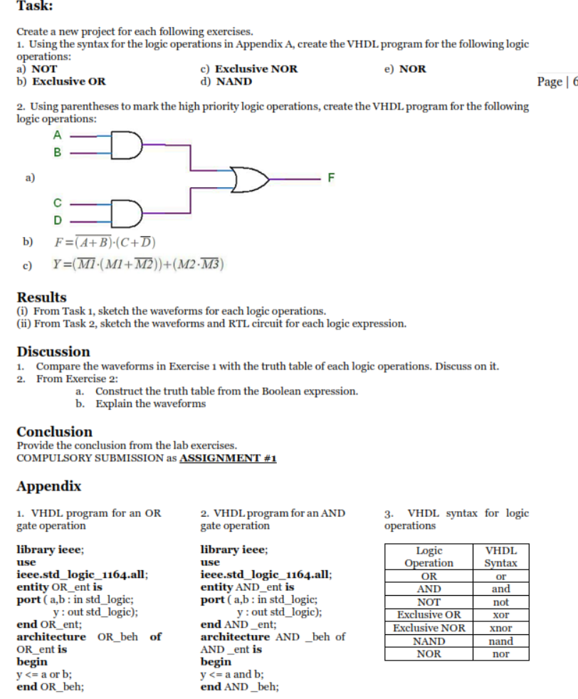 Solved Task: Create a new project for each following | Chegg.com