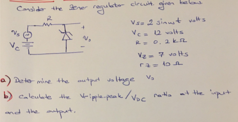 Solved o circuit Consider the ener 2 M regulator given + 5 | Chegg.com