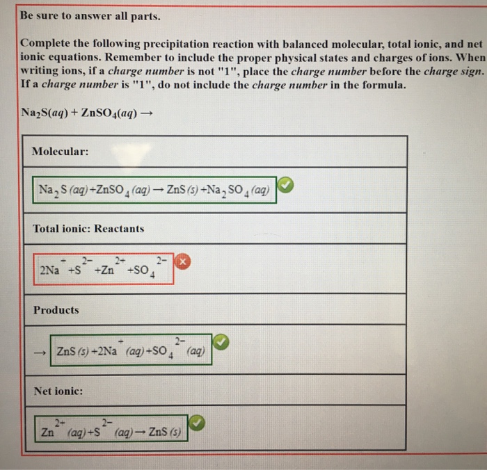 Solved Be sure to answer all parts. Complete the following | Chegg.com