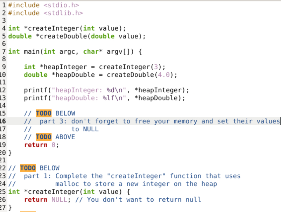 Solved Modify the C program we've written mallocMem.c which | Chegg.com Solved Modify the C program we've written mallocMem.c which | Chegg.com