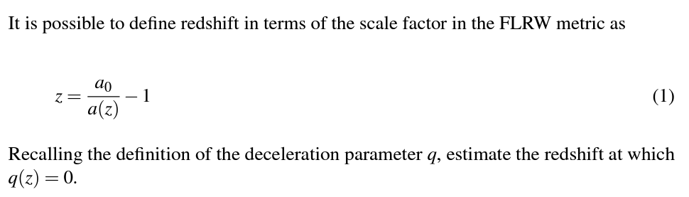 Solved It is possible to define redshift in terms of the | Chegg.com
