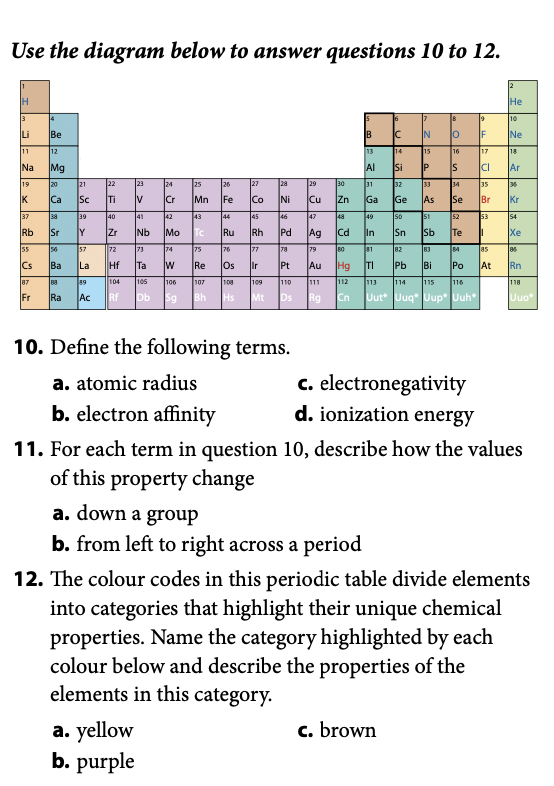 Solved Use the diagram below to answer questions 10 to 12. H | Chegg.com