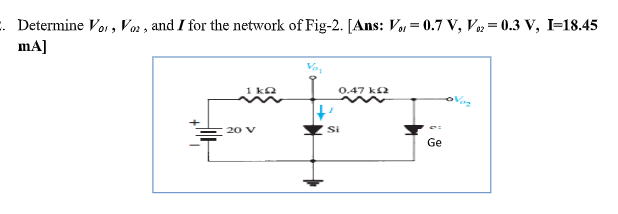 Solved Determine Vo for each network of Fig-3 for the input | Chegg.com