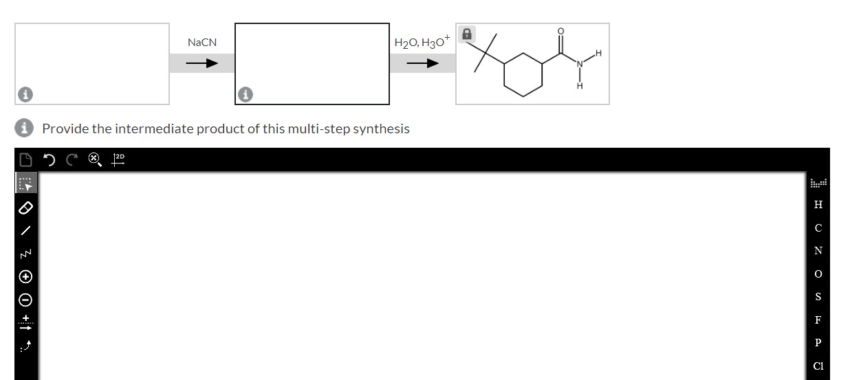 Solved Provide the intermediate product of this multi-step | Chegg.com