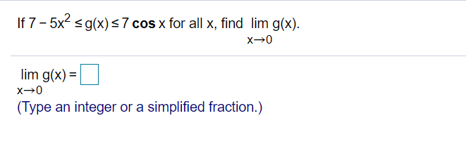 Solved a. What is lim g(x)? Choose the correct answer below | Chegg.com