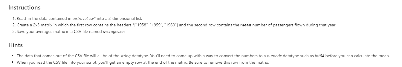 Solved Instructions 1. Read-in the data contained in | Chegg.com
