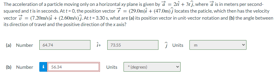 Solved The acceleration of a particle moving only on a | Chegg.com
