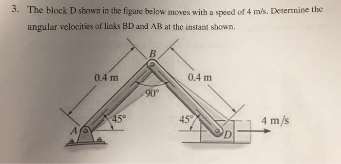 Solved The block D shown in the figure below moves with a | Chegg.com
