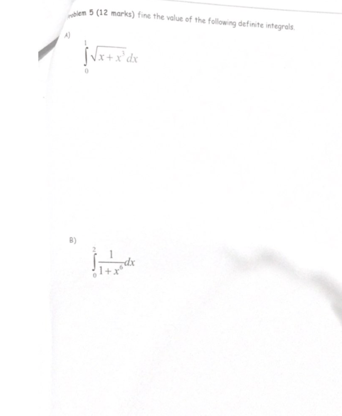 Problem 5: (Apply differentiation & integration | Chegg.com