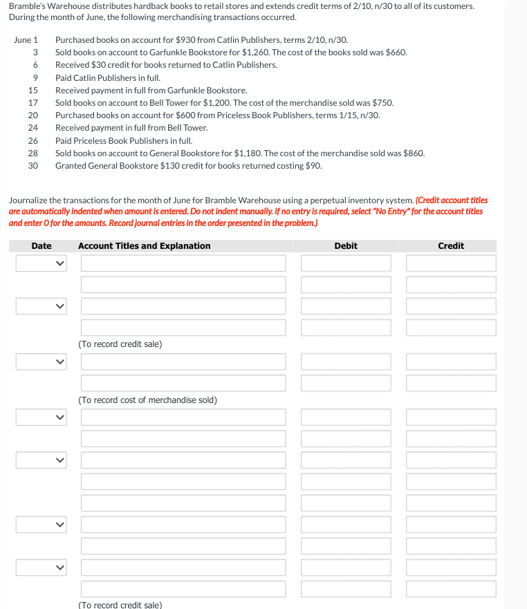 Solved Bramble's Warehouse distributes hardback books to | Chegg.com