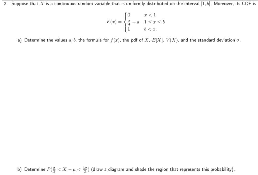 Solved 2. Suppose that X is a continuous random variable | Chegg.com