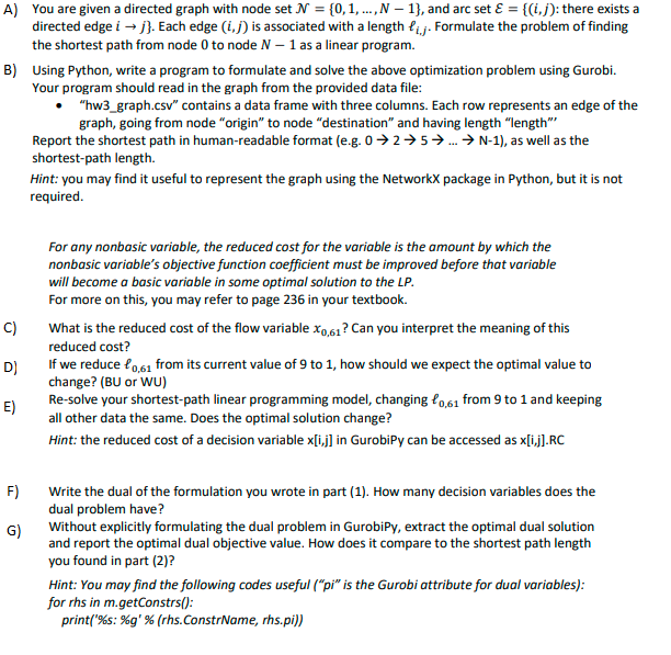 Solved You are given a directed graph with node set | Chegg.com