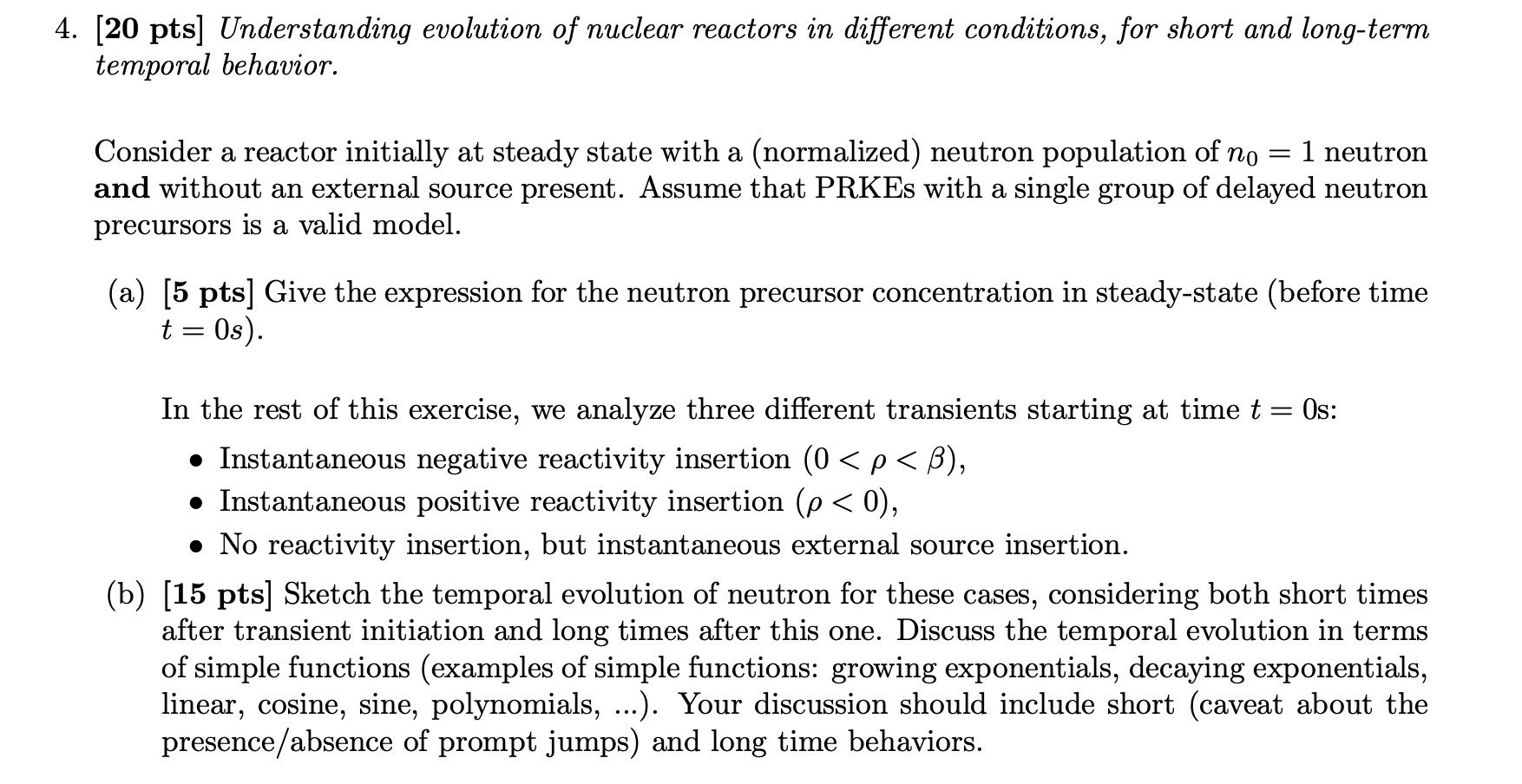 Solved [20 pts] Understanding evolution of nuclear reactors | Chegg.com