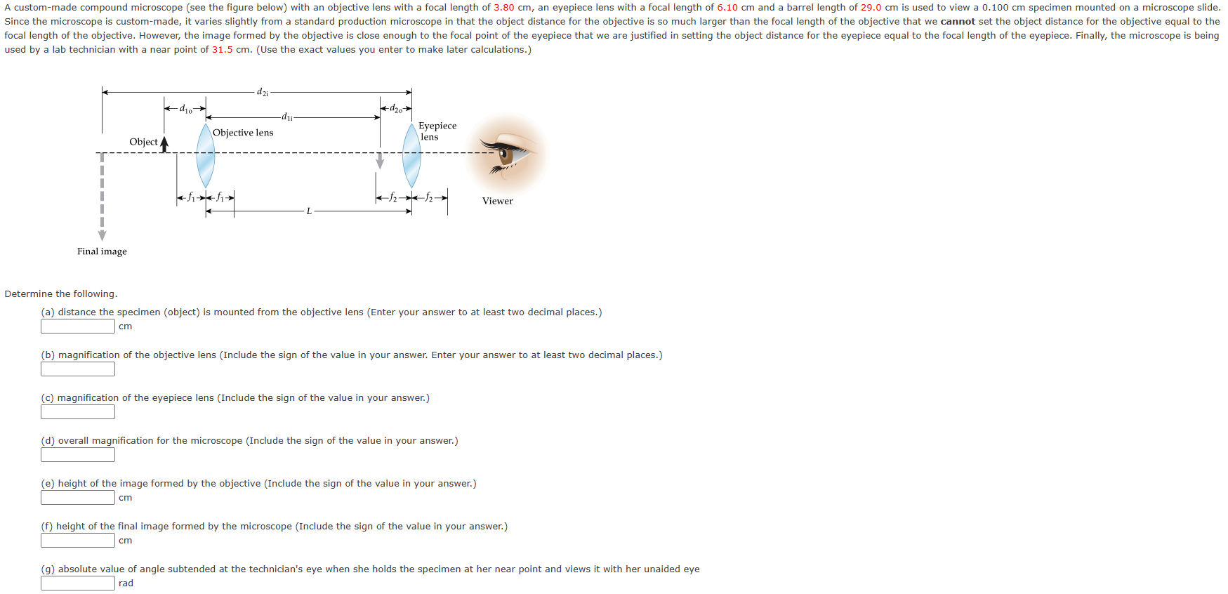Solved used by a lab technician with a near point of 31.5 | Chegg.com