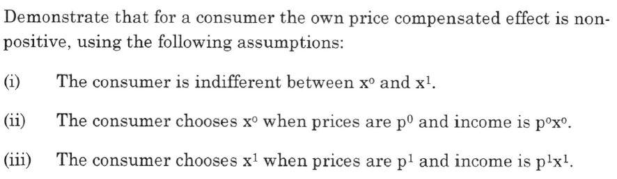 Solved Demonstrate that for a consumer the own price | Chegg.com