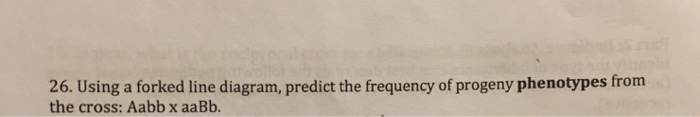 Solved 26. Using a forked line diagram, predict the | Chegg.com