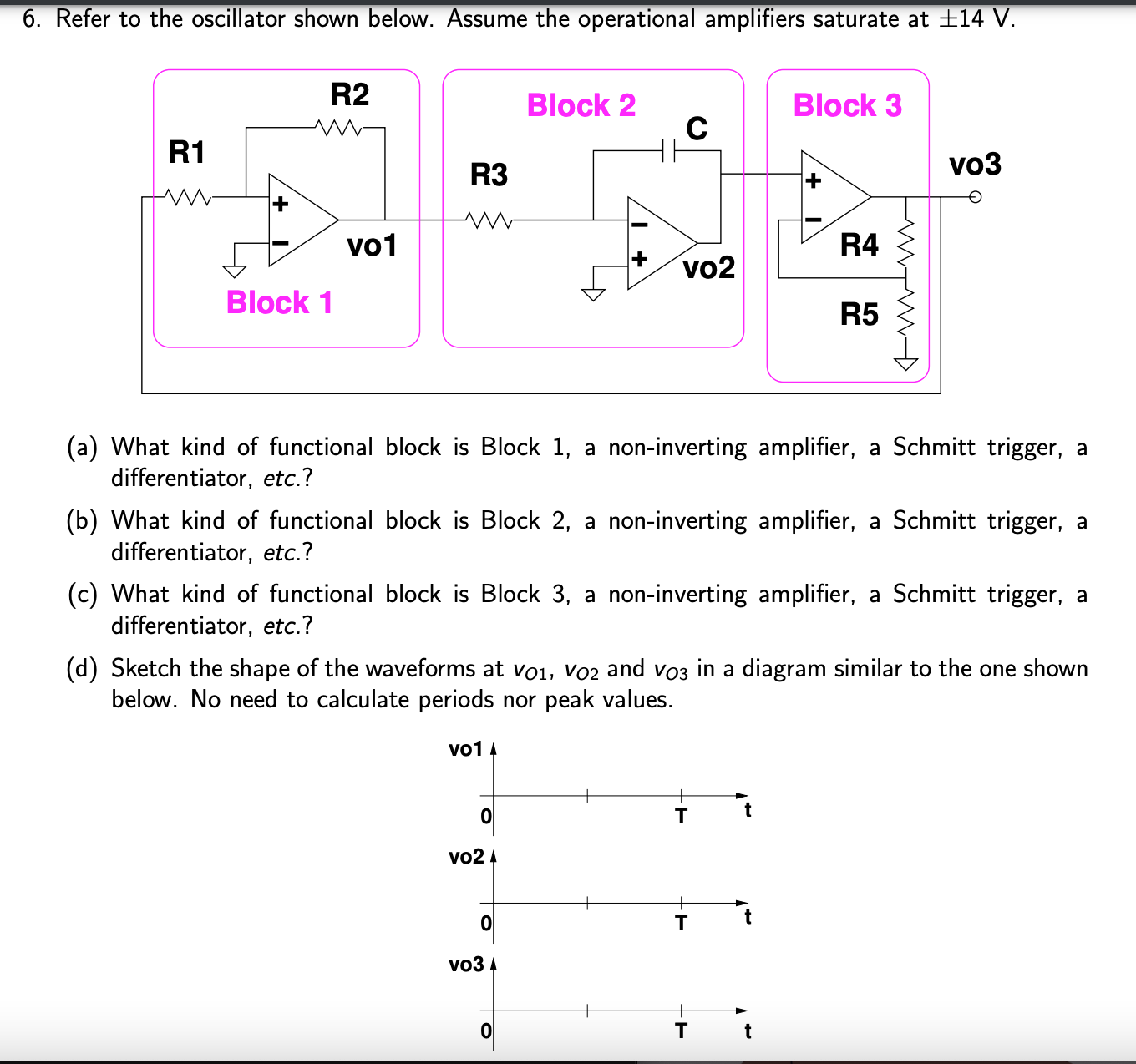 Solved Refer to the oscillator shown below. Assume the | Chegg.com