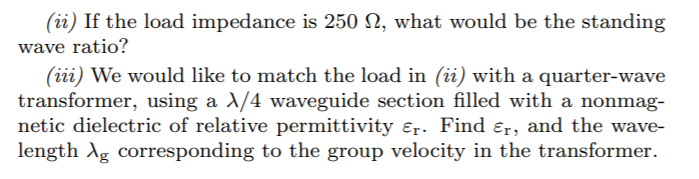 Solved Consider a lossless waveguide operating in the TE10 | Chegg.com
