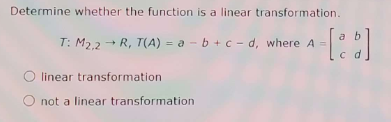 Solved Determine whether the function is a linear | Chegg.com